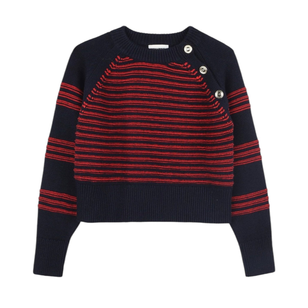Sonia Rykiel Navy Striped Sweater – Buttons and Bows